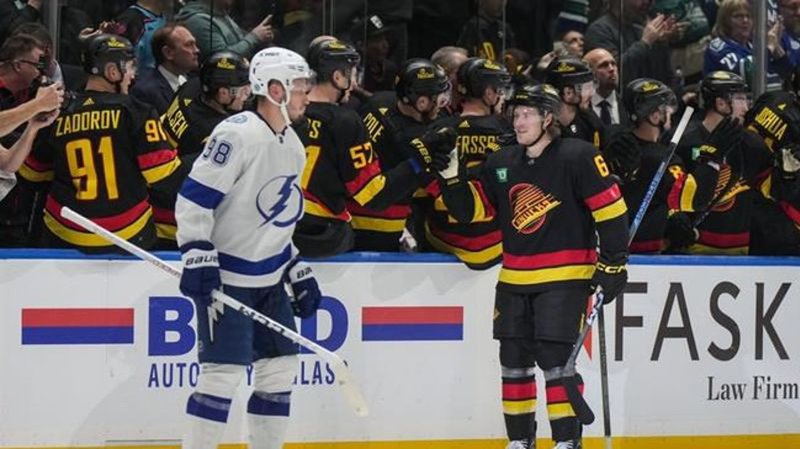 Boeser moves into tie for NHL scoring lead as Canucks beat Lightning 4-1 | Vernon Matters