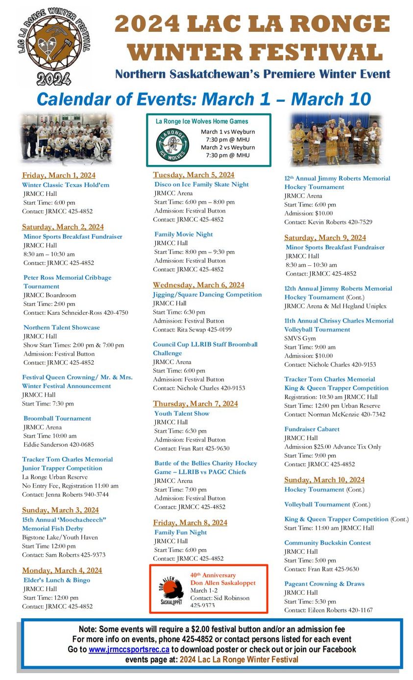 Lac La Ronge Winter Festival scheduled for March | larongeNOW