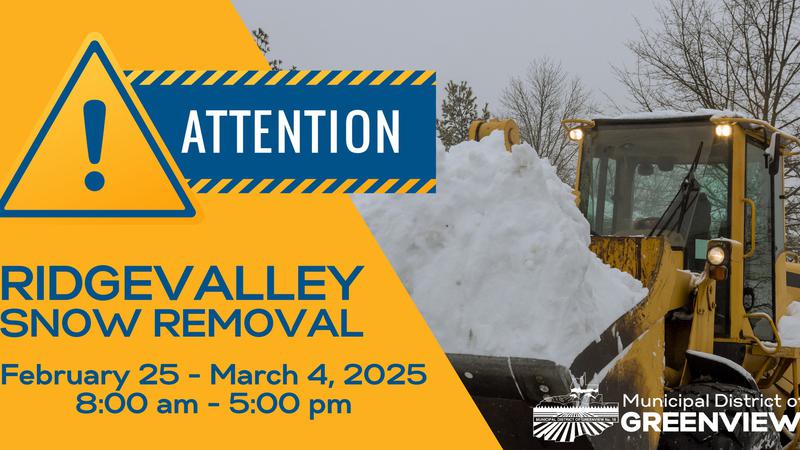 MD of Greenview removing snow from Ridgevalley ditches | EverythingGP