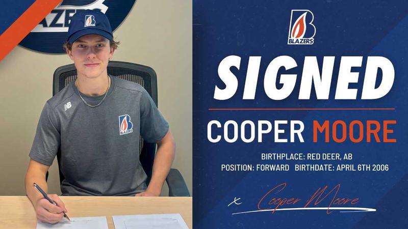 Blazers sign 19-year-old forward Cooper Moore | CFJC Today Kamloops