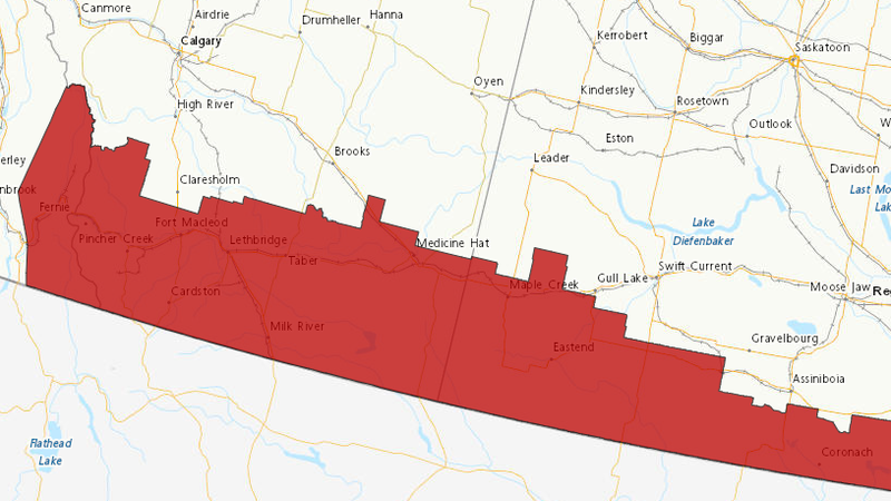 Snowfall warning in place for southern Alberta and Saskatchewan on ...
